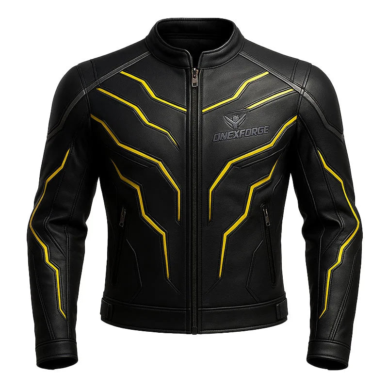 ONEX FORGE – ARC STRIKER Street-Racer Leather Jacket – One X Forge